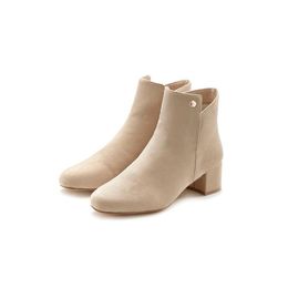 Lascana Stiefelette beige Gr. 42 für Damen