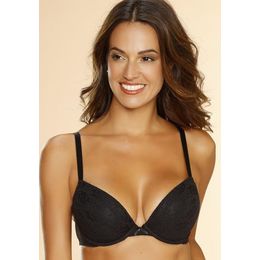 Petite Fleur Push-up-BH 2xwei&szlig;+1xschwarz Gr. 80B. Mit Herausnehmbaren Kissen und mit B&uuml;gel