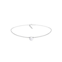 Collier Elli "Choker Plättchen Anhänger 925 Sterling Silber", silber, Halsketten, Damen, 36, ohne Stein, Silber 925 (Sterlingsilber), L: 36