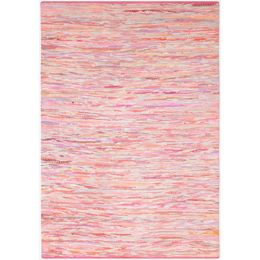 MyFlair Teppich &raquo;Ameer&laquo; rechteckig 10 mm H&ouml;he Handweb Teppich, 90% Baumwolle, handgewebt, Scandi pink Baumwolle, Polyester