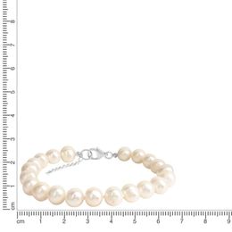 Vivance Damen Armband &raquo;925/- Sterling Silber rhodiniert S&uuml;&szlig;wasserzuchtperle 8mm&laquo; wei&szlig;