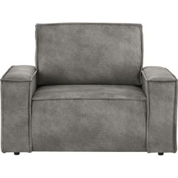 Home Affaire Sessel &raquo;SHERWOOD, Love-Seat in 3 Stoffarten verf&uuml;gbar&laquo; passend zur Polster-Serie SHERWOOD grau 100% Polyester