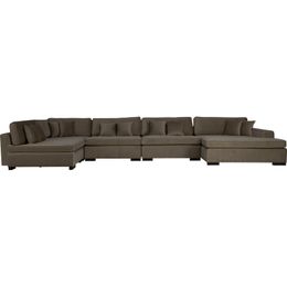 Home Affaire Wohnlandschaft &raquo;Skara XXL U-Form&laquo; Lounge-Sofa XXL mit Federkern-Polsterung, in vielen Bezugsvarianten grau 100% Polyester