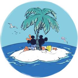 Komar Wandtattoo &raquo;selbstklebendes Vlies, Mickey and Minnie Beach Vacation,Gr.125x125 cm&laquo; rund und selbstklebend bunt Folie