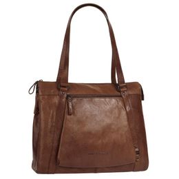 SPIKES & SPARROW Spikes & Sparrow Damen Shopper echt Leder braun
