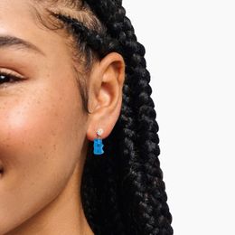Thomas Sabo Damen Thomas Sabo Paar Ohrstecker &raquo;Thomas Sabo x HARIBO: Ohrstecker mit Goldb&auml;r&laquo; mit Kristallglas, Zirkonia (synth.) blau