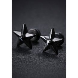 Firetti Damen Paar Ohrstecker &raquo;Schmuck Geschenk Ohrschmuck Fake Plug Star&laquo; grau