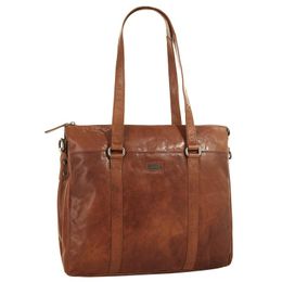SPIKES & SPARROW Spikes & Sparrow Damen Shopper echt Leder braun