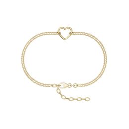Firetti Damen Armband &raquo;Schmuck Geschenk Silber 925 Armschmuck Armkette Ankerkette Herz&laquo; Made in Germany gold