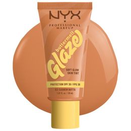 NYX Damen NYX Foundation &raquo;NYX Professional Makeup Buttermelt Glaze Foundation LSF 30&laquo; Pflegend, spendet Feuchtigkeit, ohne R&uuml;ckst&auml;nde und &ouml;liges 