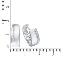 Vivance Damen Paar Creolen &raquo;925 Silber rhodiniert mit Zirkonia&laquo; silber