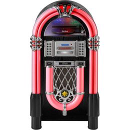 K&auml;rcher Retro-Radio &raquo;JB 6608D&laquo; (Bluetooth Digitalradio (DAB+) FM-Tuner UKW mit RDS 40 W) USB & SD f&uuml;r MP3-Wiedergabe, Schallplattenspieler, CD/MP3-Player bunt