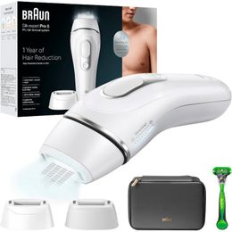 Braun IPL-Haarentferner »Silk·expert Pro 5 PL5145« pro Minute bis zu 125 Lichtimpulse für Männer, 2 Aufsätze & 1 Gillette Rasierer,...