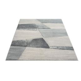 Carpet City Teppich &raquo;BONITO 9053&laquo; rechteckig 11 mm H&ouml;he L&auml;ufer, Flachflor, Hochtief-Muster/ 3D-Effekt, Geo-Muster, Wohnzimmer grau Obermaterial: 100% Polypropylen