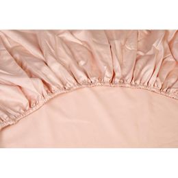 Kayori Spannbettlaken &raquo;Giza&laquo; 100% Baumwolle-Satin rosa Mako-Satin, Obermaterial: 100% Baumwolle