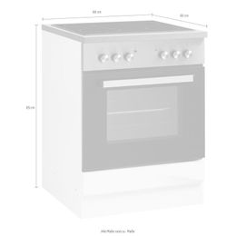 KOCHSTATION Herdumbauschrank &raquo;KS-Trient&laquo; 60 cm breit wei&szlig;