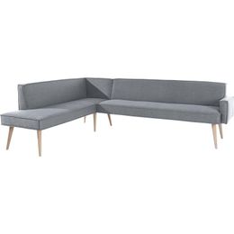 exxpo - sofa fashion Eckbank &raquo;Lungo, moderne Kedernaht, bequem und elegant, hoher Holzfu&szlig;&laquo; hochwertige Detailverarbeitung, frei im Raum stellbar 