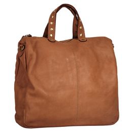 Samantha Look Damen Umh&auml;ngetasche echt Leder, Made in Italy braun