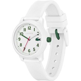 Lacoste Jungen Quarzuhr &raquo;Lacoste.12.12 KIDS&laquo; Armbanduhr, Kinderuhr, Geschenk, Geburtstag, Schulanfang wei&szlig;