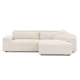 OTTO home Ecksofa &raquo;KINLEE Design-Sofa mit Recamiere rechts/links, Ma&szlig;e B/T/H 251/144/70cm&laquo; L-Form mit Wellenunterfederung, ohne Bettfunktion, modern 