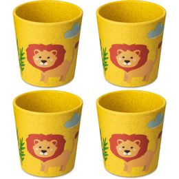 Koziol Kinderbecher »CONNECT CUP S AFRICA« 100% recycelbar, 190 ml, 4-teilig organic yellow