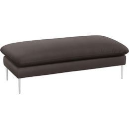 W.Schillig Hocker &raquo;enjoy&MORE&laquo; F&uuml;&szlig;e Chrom gl&auml;nzend, Breite 151 cm braun Chenille-Flachgewebe R66 (85% Polyester, 15% Nylon);Longlife Xtra-Leder Z59: 