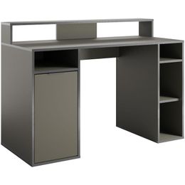 Home Affaire Schreibtisch &raquo;Orem&laquo; Gamingtisch mit T&uuml;r und Monitoraufsatz, Breite 125 x 55 cm grau