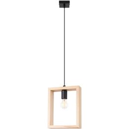 SOLLUX LIGHTING Pendelleuchte &raquo;ARIES&laquo; E27 1 Stk. diffuses Licht, Riemenverstellung Natur