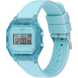 Ice Watch Ice-Watch Damen ice-watch Chronograph &raquo;ICE digit retro - Clear - Small&laquo; Armbanduhr, Quarzuhr, Damenuhr, Silikonarmband, Datum, digital blau