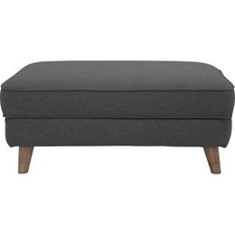 Home Affaire Hocker &raquo;Copenhagen&laquo; passend zur "Copenhagen"-Serie, B/T/H: 102/60/44cm grau Struktur weich (100% Polyester);Samtoptik (100% Polyester)