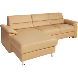 Sit & More sit&more Ecksofa &raquo;Top Ascara L-Form&laquo; inklusive Boxspring/Federkern-Polsterung, komfortablem Federkern braun NaturLeder;Luxus-Microfaser (100% 