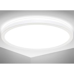 B.K.LICHT LED Deckenleuchte »BK_DB1558 LED Bad-Deckenlampe, mit Backlight, Ultraflach« LED-Modul 1 Stk. Neutralweiß Indirektes Licht, 18W, 4.000K,...