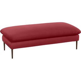 W.Schillig Hocker &raquo;enjoy&MORE&laquo; F&uuml;&szlig;e bronze pulverbeschichtet, Breite 151 cm rot Chenille-Flachgewebe R66 (85% Polyester, 15% Nylon);Longlife Xtra-