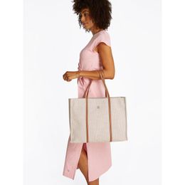 Tommy Hilfiger Damen Tragetasche &raquo;TH PREMIUM BEACH LE TOTE&laquo;, Damen Henkeltasche, Shopper, Schultertasche mit Streifen beige