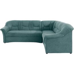 DOMO collection Ecksofa »Sarafina zeitlos und komfortabel, optional mit Federkern, L-Form« wahlweise mit Bettfunktion petrol