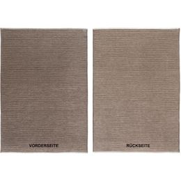 OCI DIE TEPPICHMARKE Teppich &raquo;JOKER OF STRIPES&laquo; rechteckig 5 mm H&ouml;he Wendeteppich, weiche flache Oberfl&auml;che beige Polyester
