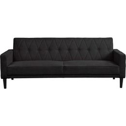 3-Sitzer &raquo;Avon&laquo; Schlafsofa 213cm, Bettfunktion (110/190cm), trendiger Cord o. Webstoff grau 100% Polyester
