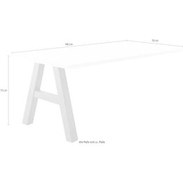 M&auml;usbacher Anbautisch &raquo;Mio&laquo; schwarz-wei&szlig; Holzwerkstoff