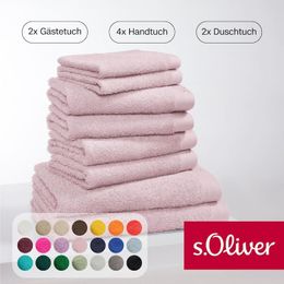 s.Oliver Handtuch Set »Premium Qualität, 600 gr/m²« Set 8 Stk. Walkfrottier 2 Gästetücher 30x50, 4 Handtücher 50x100, 2 Duschtücher 70x140 rose...