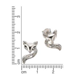 Firetti Damen Paar Ohrstecker &raquo;Schmuck Geschenk Silber 925 Ohrschmuck Fuchs&laquo; mit Zirkonia (synth.) silber