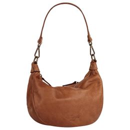 Samantha Look Damen Umh&auml;ngetasche echt Leder, Made in Italy braun