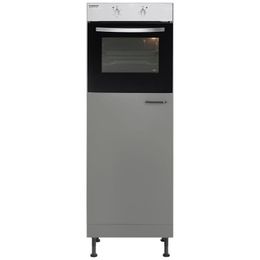 Optifit Backofen/K&uuml;hlumbauschrank &raquo;Elga&laquo; mit Soft-Close-Funktion, h&ouml;henverstellbaren F&uuml;&szlig;en, Breite 60 cm grau Holzwerkstoff