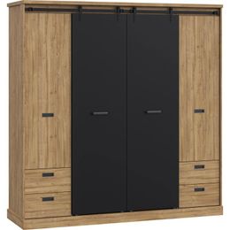 FORTE Kleiderschrank B/H/T ca. 203,2x208,4x61 cm schwarz