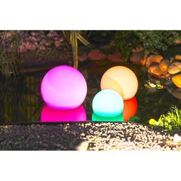 Ubbink LED Gartenleuchte &raquo;MultiBright Solar Float 30&laquo; Farbwechsler Kaltwei&szlig; RGB f&uuml;r Garten, Teich oder Pool wei&szlig;