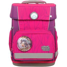School-Mood Damen School-Mood Schulranzen &raquo;Champion, Luisa (Einhorn)&laquo; retroreflektierende Fl&auml;chen mit LED-Patchy; aus recyceltem Material rosa