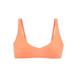 Venice Beach Bustier-Bikini-Top »Lucky« aus gerippter Strukturware lachs 40 - Cup A/B Cup A/B 40 Trendige Unifarbe