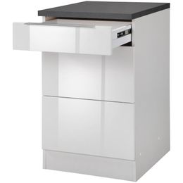 KOCHSTATION Unterschrank &raquo;KS-Brindisi&laquo; 50 cm breit wei&szlig; Holzwerkstoff, MDF