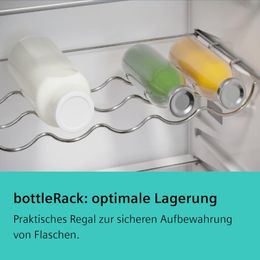 Siemens Einbauk&uuml;hlgefrierkombination 177,2 cm hoch 54,1 cm breit silber safetyGlas-Ablagen: extrastarkes und leicht zu reinigendes Sicherheitsglas.