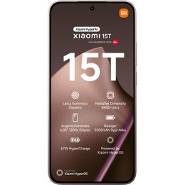 Xiaomi Smartphone »15T 12+256« rose gold rose gold Ausdauernder 5500mAh (typ) Akku 67W HyperCharge