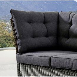Destiny Loungesofa &raquo;PALMA&laquo; Aluminium, Polyrattan, 3er Bank, inkl. Auflagen grau Obermaterial: 100% Polyester. F&uuml;llung: 100% Polyurethan. Innenseite: 100% 